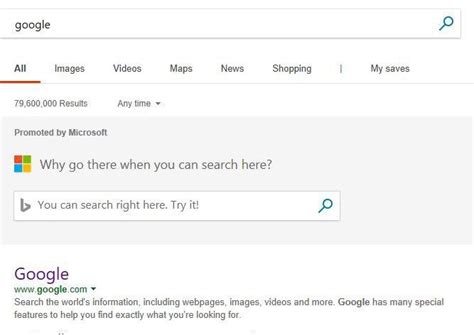 When You Try To Google Using Microsoft Edge R Assholedesign