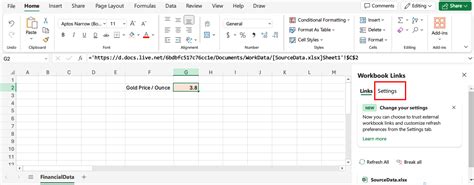 link data between different excel online files by dash