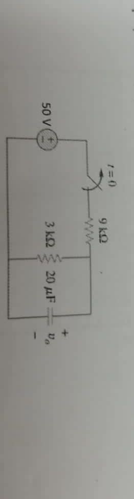 Solved Determine The Equation Of Vo T For T 0 In The Chegg Com