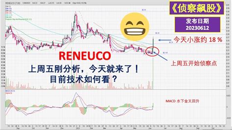 【侦察飙股 】reneuco 上周五刚分析，今天就来了 ！目前技术如何看 ？20230612（中英文cc字幕）mytraderview
