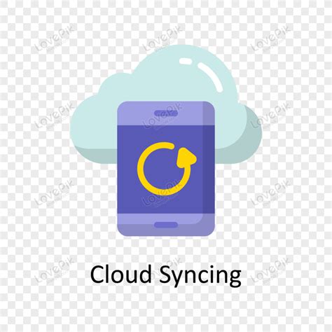 Cloud Syncing Vector Flat Icon Design Illustration Mobile Technology