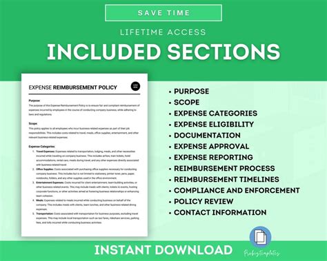 Employee Expense Reimbursement Policy Template Employee Reimbursement Procedure Guidelines