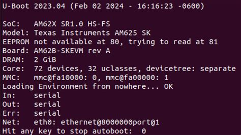 FAQ How To Boot SK AM B SK AM A Via Ethernet And Flash U Boot And Linux Binaries Into EMMC