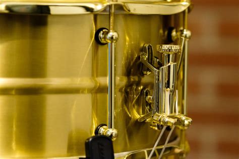 Refrain 65x14 Raw Brass Snare Drum Vertical Drum Co Drums For Worship Music