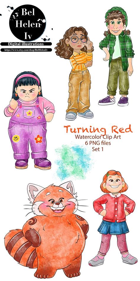 Turning Red Png Turning Red Clip Art Turning Red Cute Digital Clipart