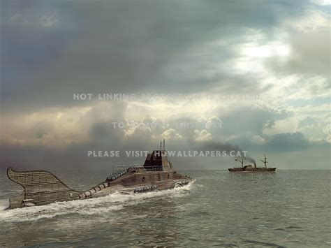 The Nautilus Ready For Attack Jules Verne Hd Wallpaper Pxfuel