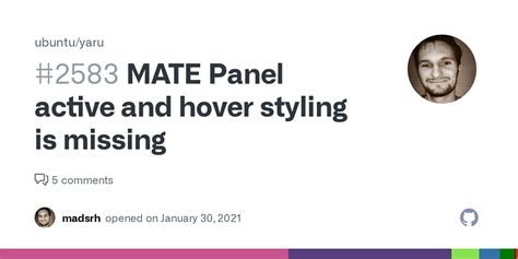 Mate Panel Active And Hover Styling Is Missing Issue Ubuntu