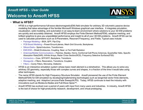 Hfss User Guide Pdf Operating Systems Computer Software And Applications