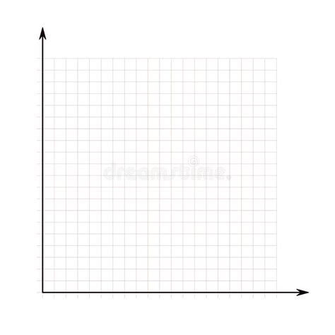 Grid Paper Mathematical Graph Cartesian Coordinate System With X Axis Y Axis Stock Vector