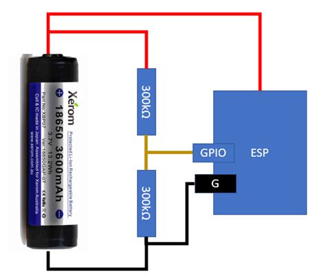 Onboard Battery Level Of This Esp32 Voltage Divider Battery Level