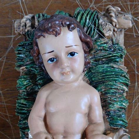Menino Jesus Na Manjedoura Resina 20cm Imagens Brasil Ltda