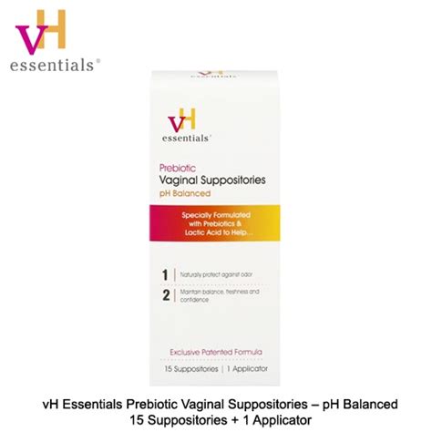Vh Essentials Prebiotic Suppositories Ph Balanced 15 Suppositories