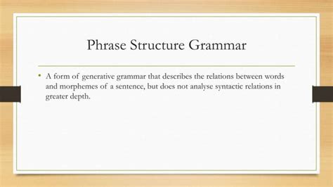 phrase structure grammar pptx