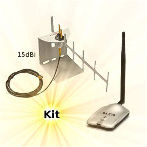 Alfa AWUS H WLAN USB Adapter Yagi Wifi Antenna DBi Wifibooster Eu