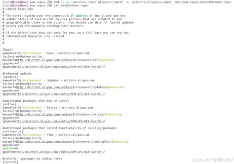 Yum使用阿里云的镜像源报错80； Connection