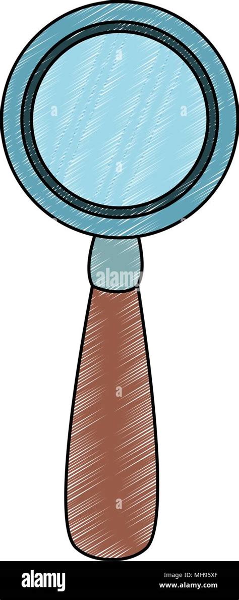Magnifying Glass Symbol Scribble Stock Vector Image And Art Alamy
