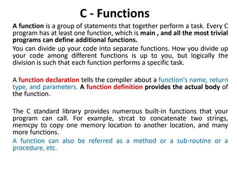 Solution Functions In C Programming Studypool