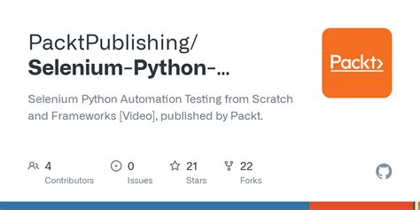 Github Packtpublishingselenium Python Automation Testing From