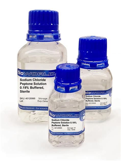 Sodium Chloride Peptone Solution 019 Buffered Sterile Bioworld