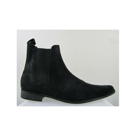 Retro Of London Retro Of London Mens Black Suede Winkle Picker Chelsea