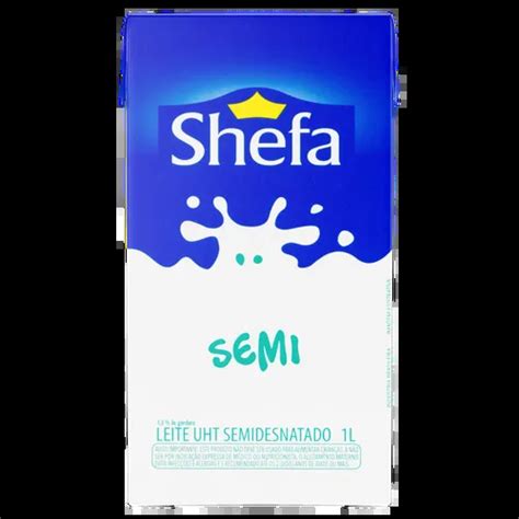 Leite UHT Semidesnatado Shefa Garrafa L