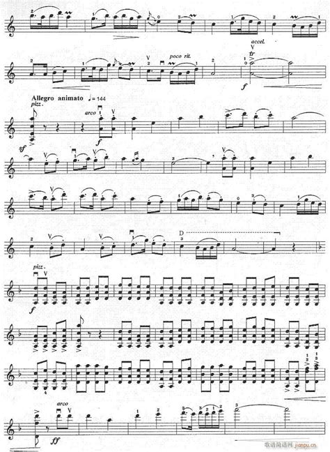 恩情 简谱小提琴版入门独奏曲谱高清五线谱 小提琴谱 中国曲谱网