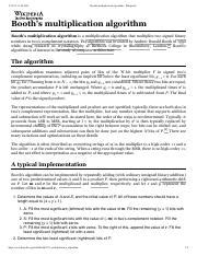 Understanding Booth S Multiplication Algorithm In Computer Course Hero