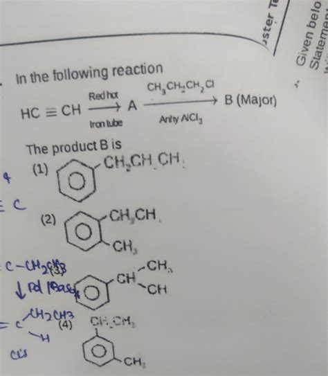 In The Following Reaction Begin Array L Text In The Followin
