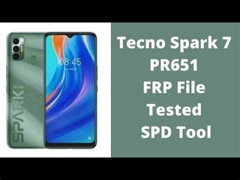 Tecno Spark Spd Pr Unlock File Frp Spd Tool Youtube