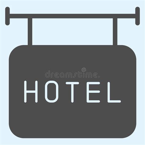 酒店街道标牌实体图标 带文本的广告牌 Horeca矢量设计概念，字形式白字图 向量例证 插画 包括有 图象 纵的沟纹 172269321