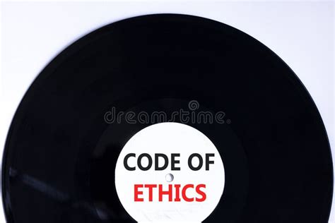 Code Of Ethics Symbol Concept Words Code Of Ethics On Retro Black Vinyl Disc Beautiful White