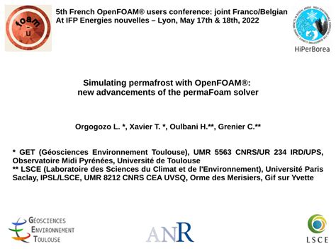 Pdf Simulating Permafrost With Openfoam® New Advancements Of The