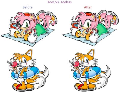 Sonic X Toes Vs Toeless By Digimaverickwld0rder On Deviantart