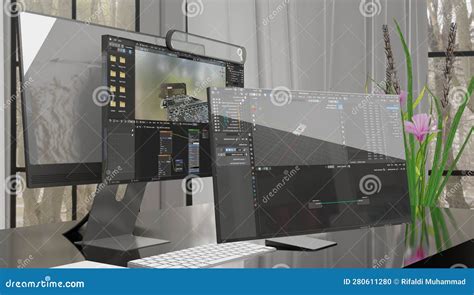 Computer With Dynamic Screen Display Featuring An Illustration Of A