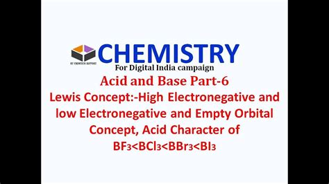 Acid And Base Part CSIR NET GATE IIT JAM M Sc B Sc Other Competitive Exam YouTube