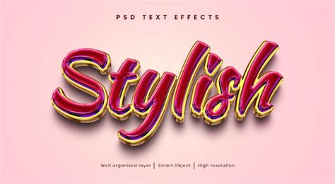Premium Psd Stylish Editable Text Effect 3d Style