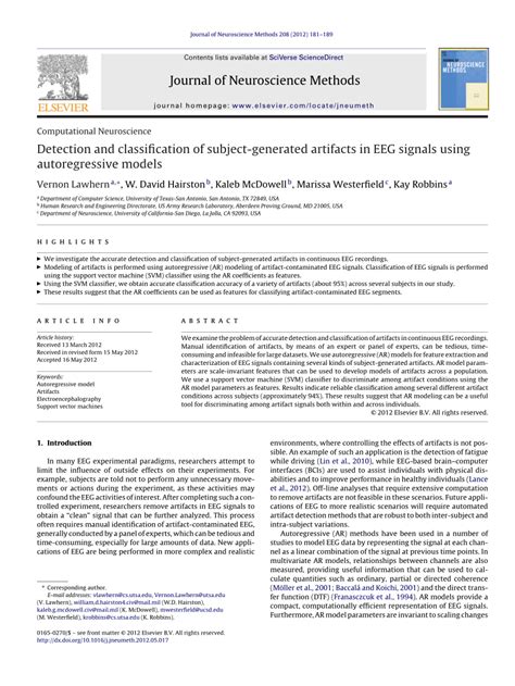 pdf detection and classification of subject generated artifacts in
