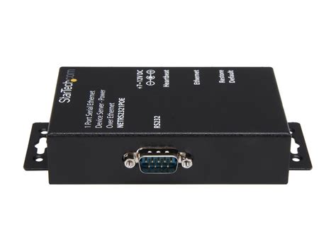 StarTech Com NETRS2321POE 1 Port RS232 Serial Ethernet Device Server PoE Power Over Ethernet