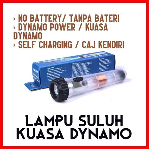 [ready Stock] Self Charging Torchlight Dynamo Power Rechargeable