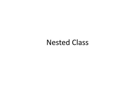 Inner Class Pptx Programming Languages Computing
