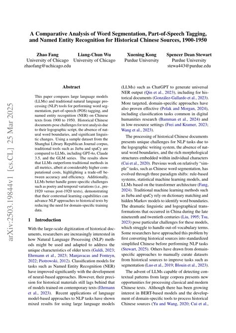 Pdf A Comparative Analysis Of Word Segmentation Part Of Speech