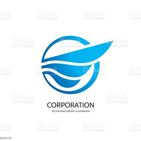 초록 날개벡터 로고 템플릿 창조적인 일러스트 레이 션입니다 항공기 부호입니다 전송 개념 기호입니다 블루 디자인 요소입니다 항공 한 휘장 로고에 대한 스톡 벡터 아트 및 기타