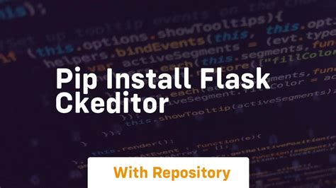 Pip Install Flask Ckeditor YouTube