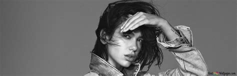 Dua Lipa Pepe Jeans Photoshoot Monochrome Bg 6k Wallpaper Download