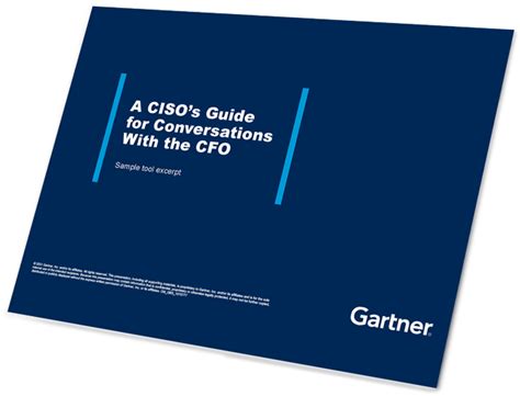 Tool A CISOs Guide For Conversations With The CFO Gartner