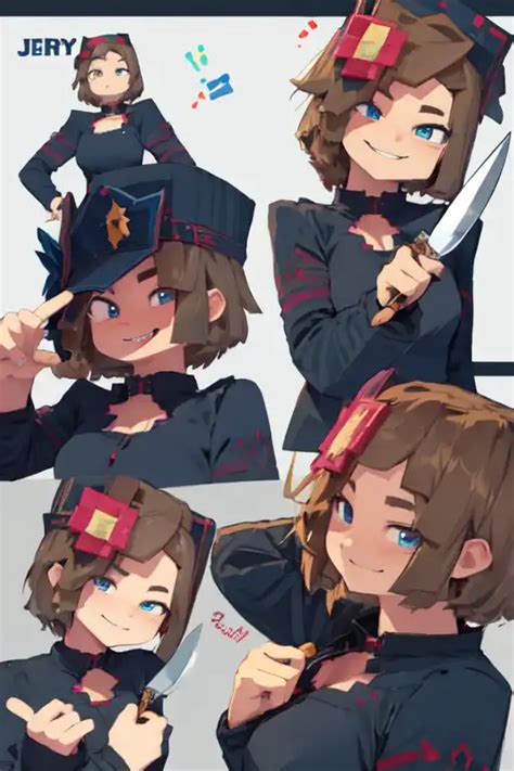 AI Art Cute Psycho By Lisa The Black Rabbit PixAI