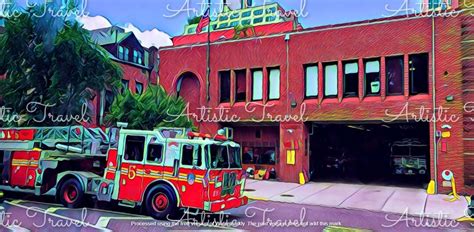 Beautiful New York Scenes Ny Firehouse 3 Etsy