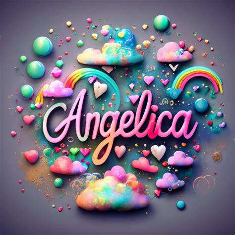 imagenes Nombres 3D angelica Imágenes para Peques