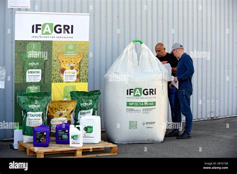 Kyiv Region Ukraine Sacks An Canisters With Seeds And Fertilizers