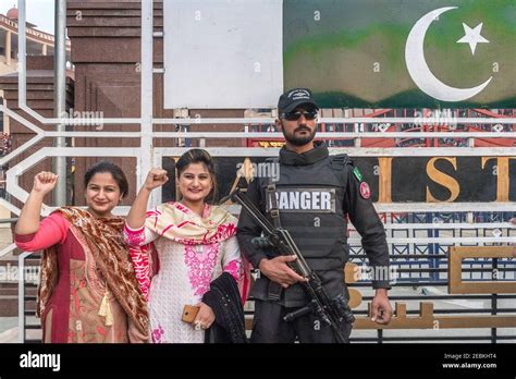 The Lowering Of The Flags Ceremony At The Wagah Border Punjab